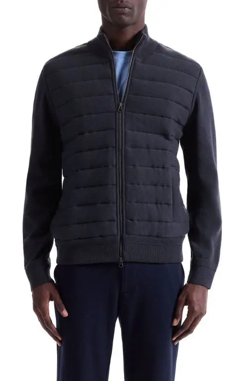 Bugatchi Quilted Zip-up Sweater Jacket