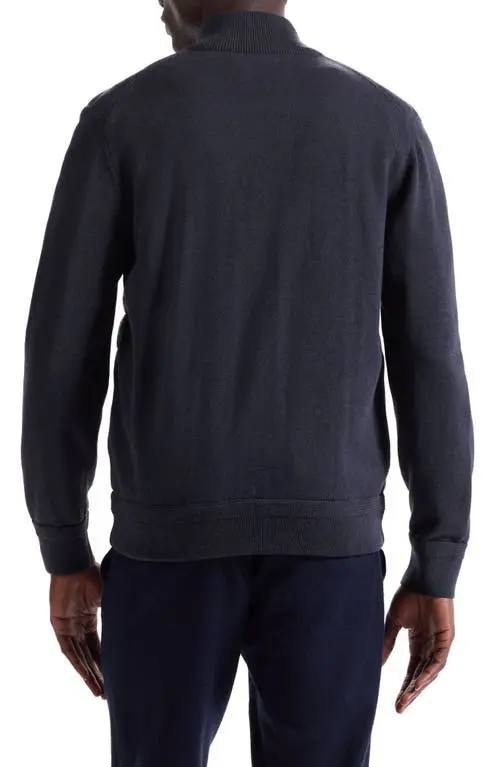 Bugatchi Quilted Zip-up Sweater Jacket