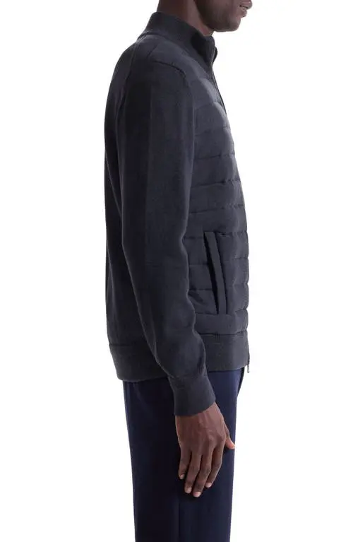 Bugatchi Quilted Zip-up Sweater Jacket