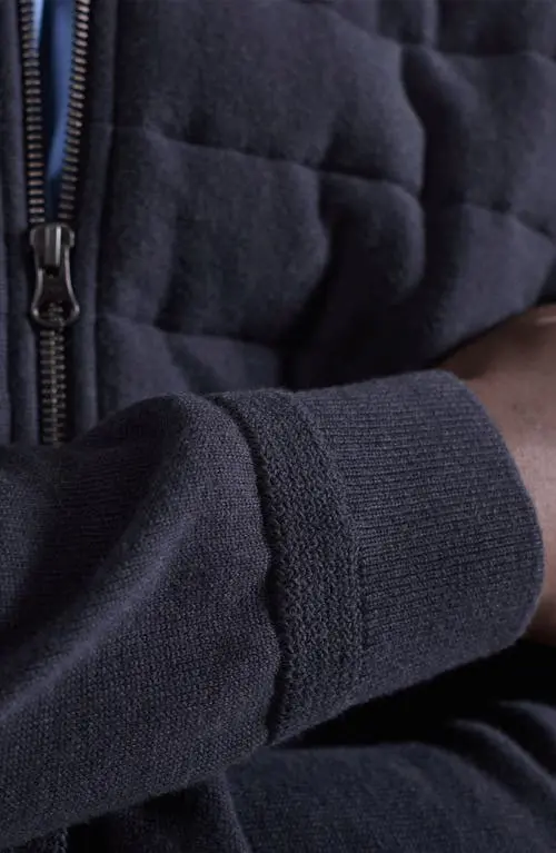 Bugatchi Quilted Zip-up Sweater Jacket