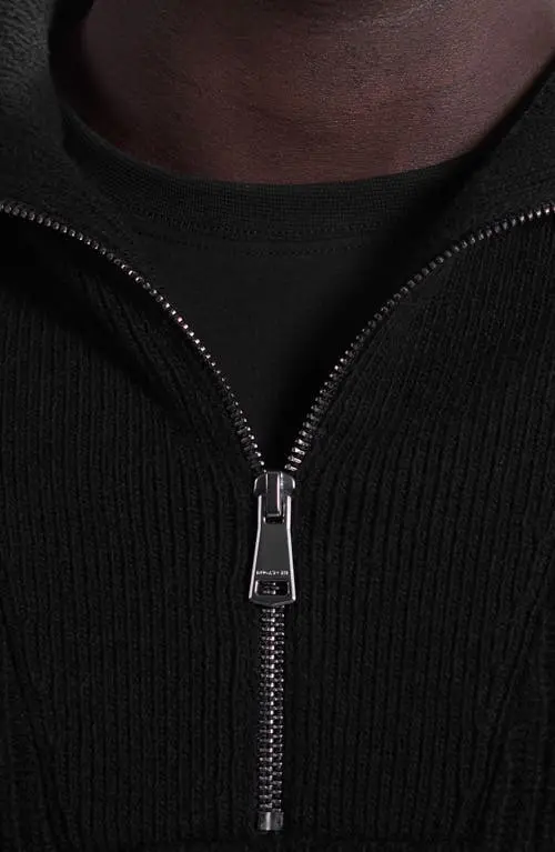 Bugatchi Merino Wool & Cotton Quarter-zip Pullover