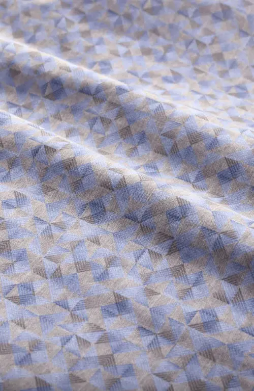Bugatchi Jimmy Ooohcotton® Geo Print Button-up Shirt - Sand