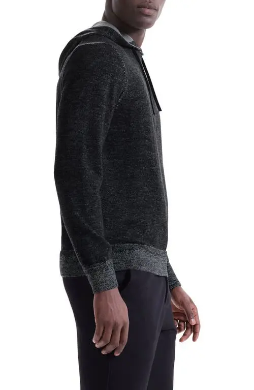 Bugatchi Merino Wool Hoodie Sweater - Black