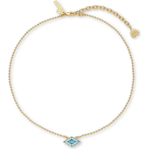 Lele Sadoughi Alpha Delta Pi Charm Necklace - Gold 720