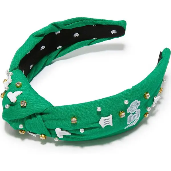 Lele Sadoughi Alpha Epsilon Phi Knotted Headband - Support Green 300