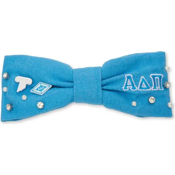 Lele Sadoughi Alpha Delta Pi Riley Bow - Azure 400