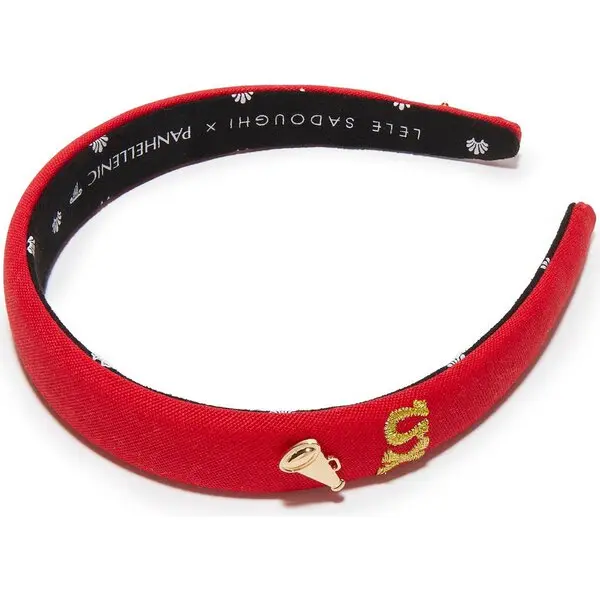 Lele Sadoughi Chi Omega Charlotte Headband - Cardinal Red 600
