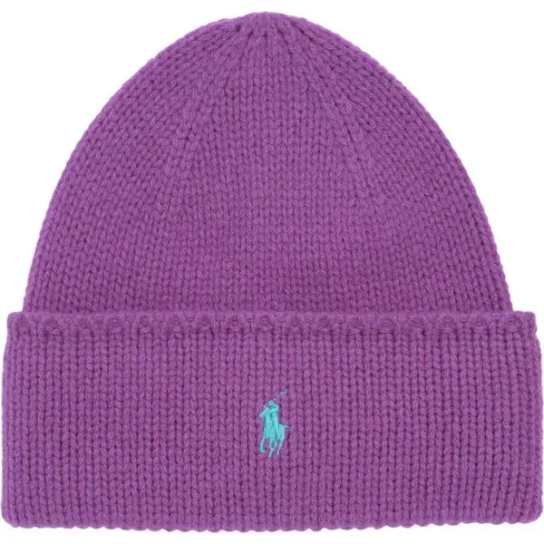 Polo Ralph Lauren Merino Wool Pony Beanie - Laguna Purple