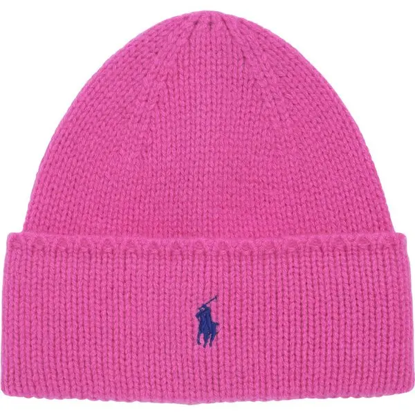 Polo Ralph Lauren Merino Wool Pony Beanie - Pink Lace