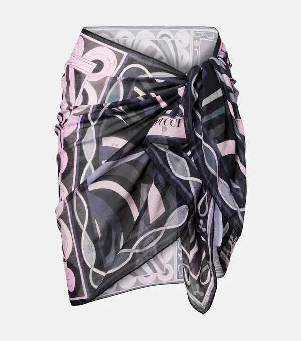 Emilio Pucci Iride Semi-sheer Cotton Beach Cover-up