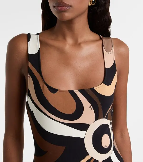 Emilio Pucci Marmo Jersey Mini Dress - Brown