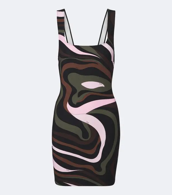 Emilio Pucci Marmo Jersey Minidress - Multicoloured