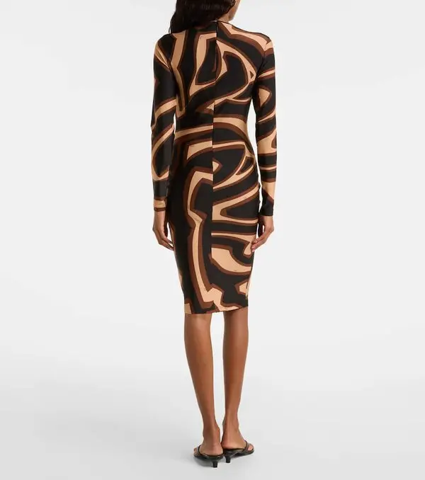 Emilio Pucci Labirinto Jersey Minidress - Brown