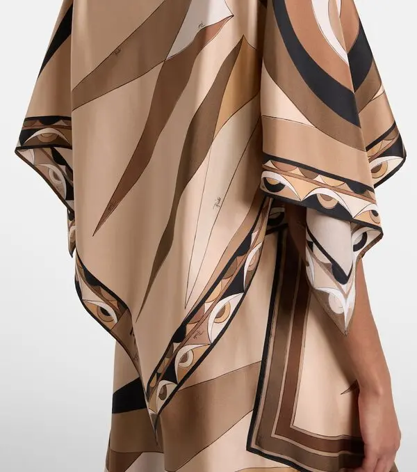 Emilio Pucci Hawaii Silk Satin Cape