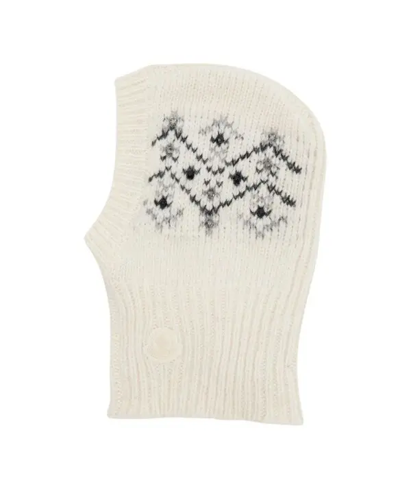 Moncler Embellished Alpaca And Wool-blend Ski Mask - White
