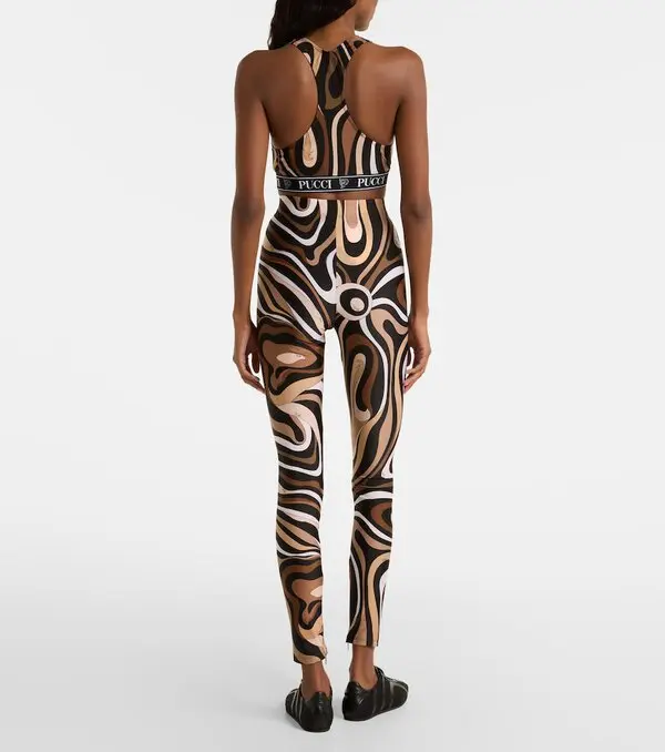 Emilio Pucci Marmo Leggings - Brown