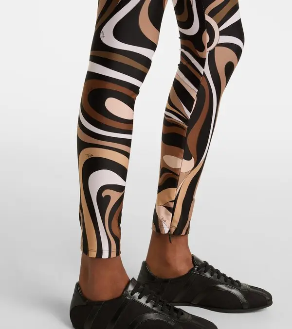Emilio Pucci Marmo Leggings - Brown