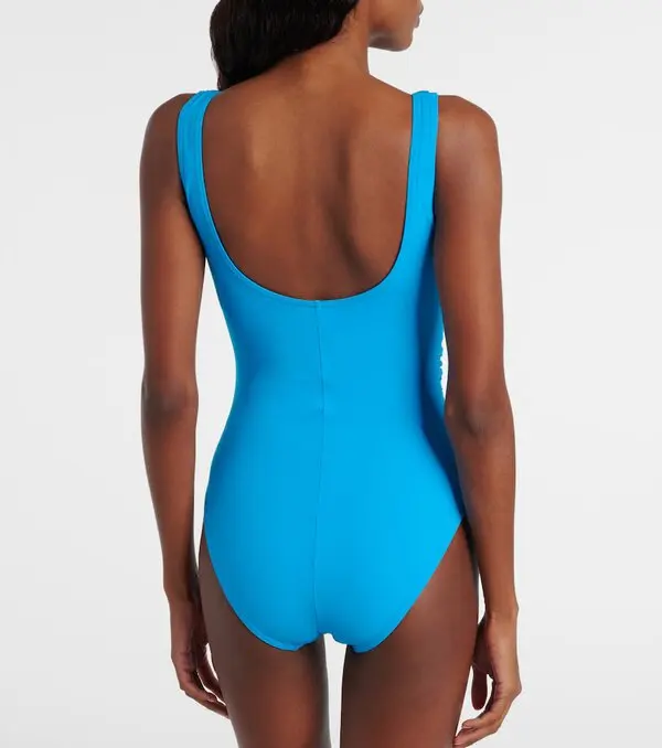 KARLA COLLETTO Basics Draped Swimsuit - Blue