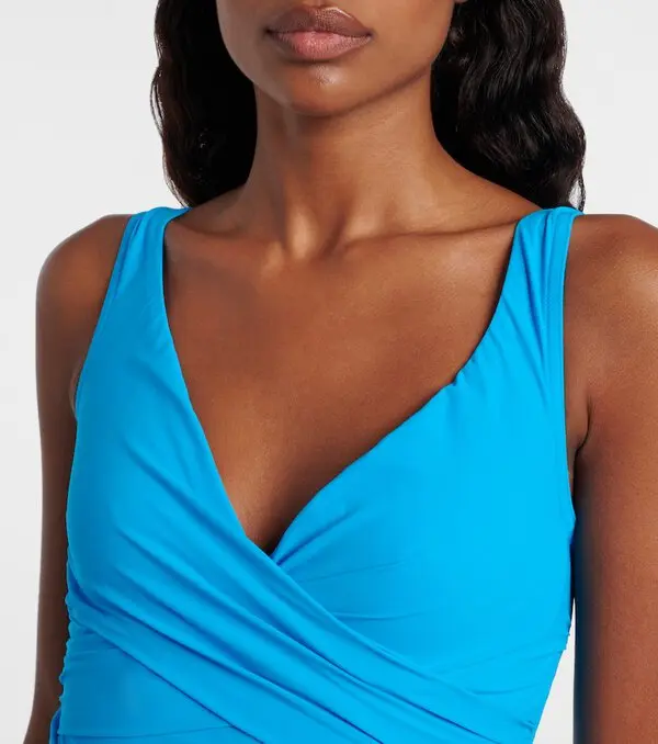 KARLA COLLETTO Basics Draped Swimsuit - Blue