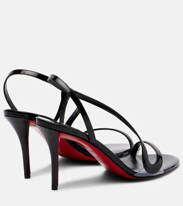 CHRISTIAN LOUBOUTIN Rosa Z 80 Patent Leather Sandals - Black