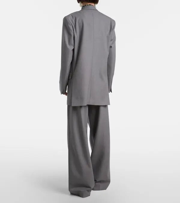Dries Van Noten Belted Wool-blend Wide-leg Pants