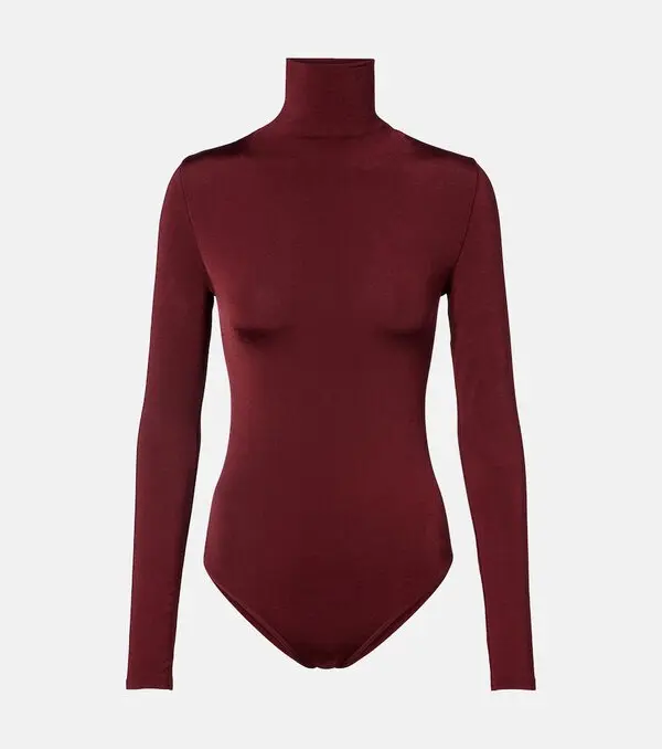 Wolford Colorado Turtleneck Bodysuit - Red
