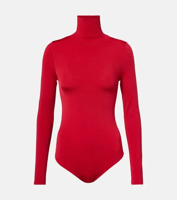 Wolford Colorado Turtleneck Bodysuit - Red