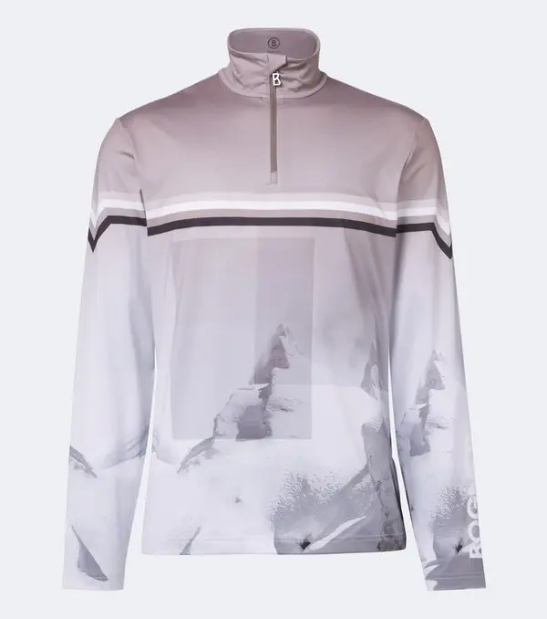 Bogner Verti Printed Ski Top - Beige