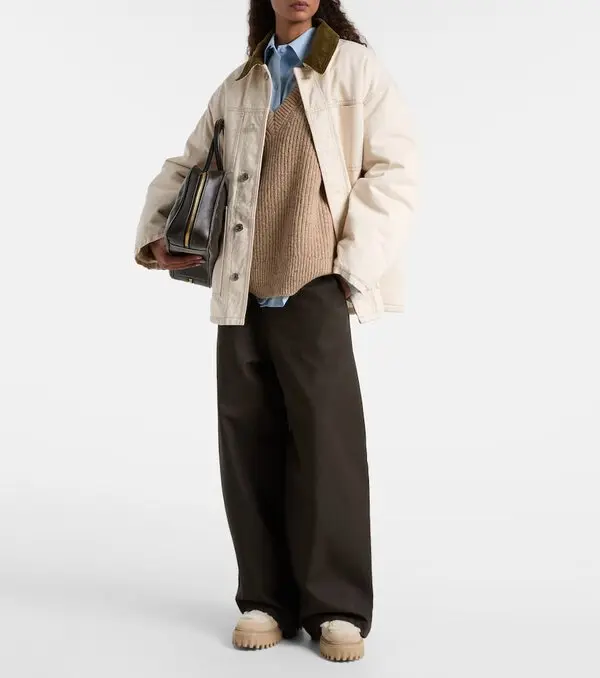 Hogan H700 Shearling-trimmed Suede Ankle Boots