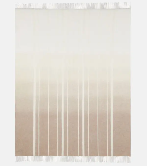 Loro Piana Dégradé Striped Cashmere Throw - Neutrals