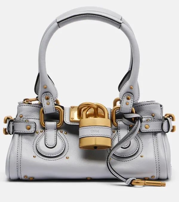 Chloé Paddington Small Leather Shoulder Bag - Grey