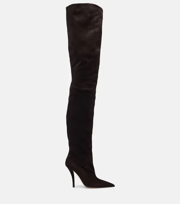 Paris Texas Jessica 105 Suede Over-the-knee Boots - Black
