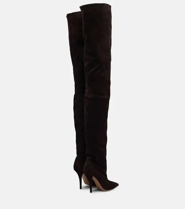 Paris Texas Jessica 105 Suede Over-the-knee Boots - Black