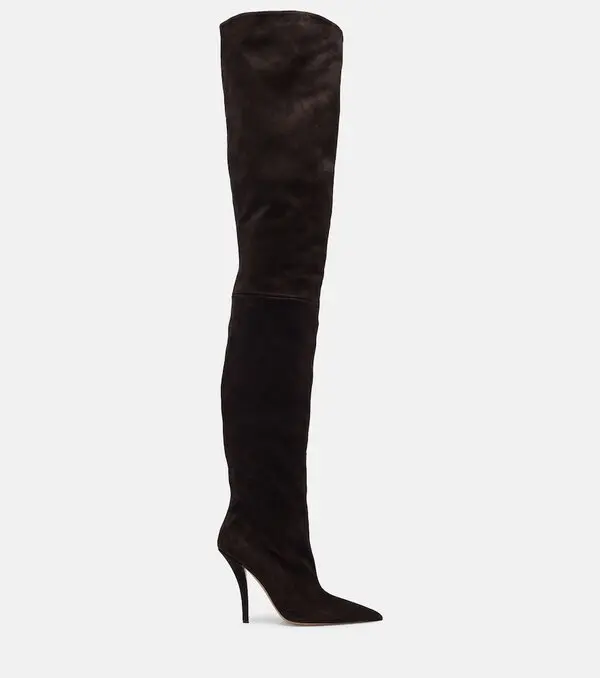 Paris Texas Jessica 105 Suede Over-the-knee Boots - Black