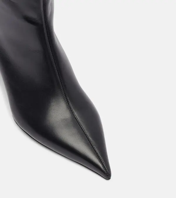 Paris Texas Knee-high Pointed Toe Leather Boots