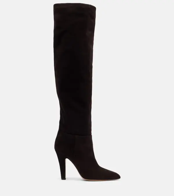 Paris Texas Elsa 100 Suede Over-the-knee Boots - Black