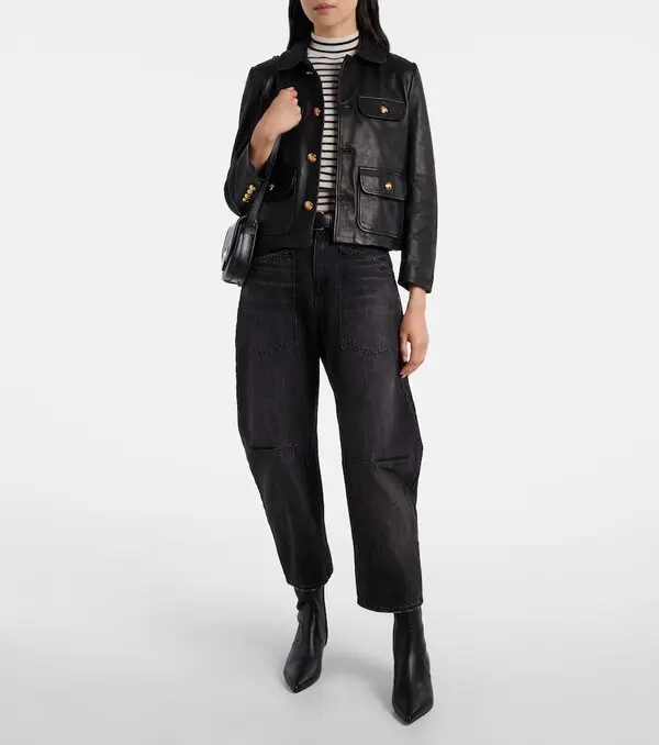 Veronica Beard Lisa Leather Ankle Boots