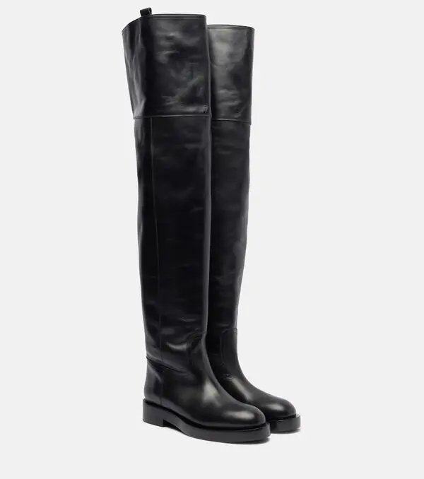 Paris Texas Leather Over-the-knee Boots - Black