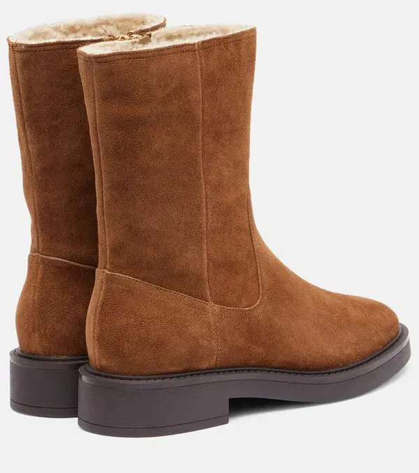Veronica Beard Creswell Suede Mid-calf Boots