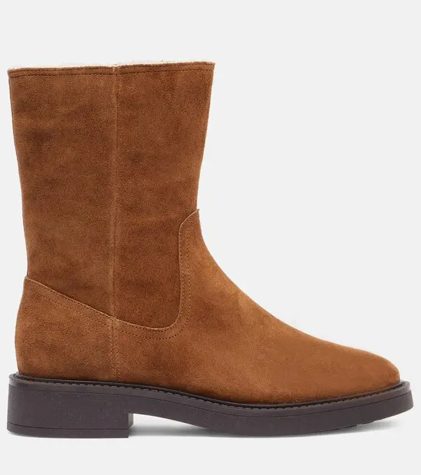 Veronica Beard Creswell Suede Mid-calf Boots
