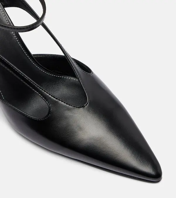 TOTEME Cutout Leather Pumps - Black