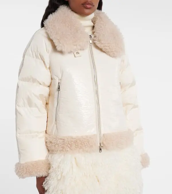 Moncler Rubrouk Teddy-trimmed Down Jacket