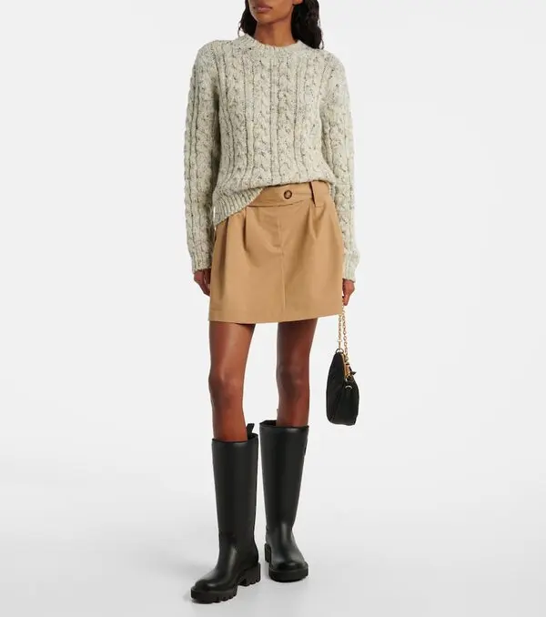 Moncler Cable-knit Wool-blend Sweater