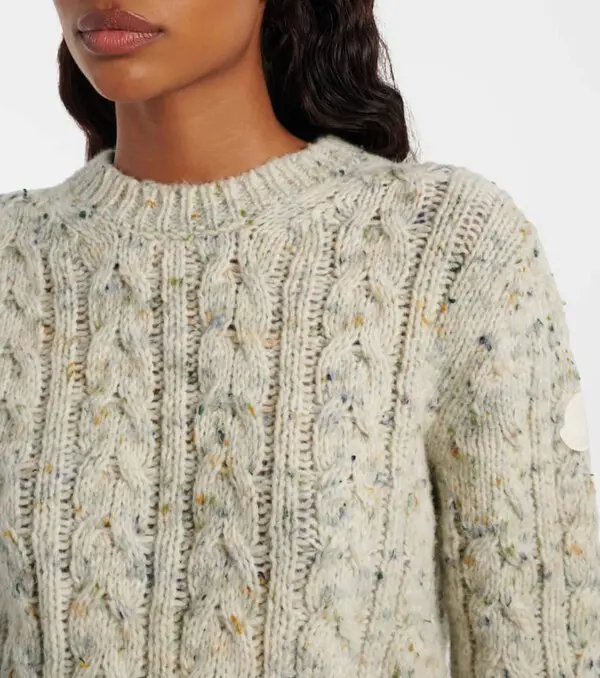 Moncler Cable-knit Wool-blend Sweater