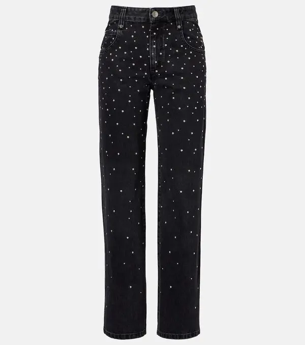 MARANT ETOILE Embellished Straight Jeans