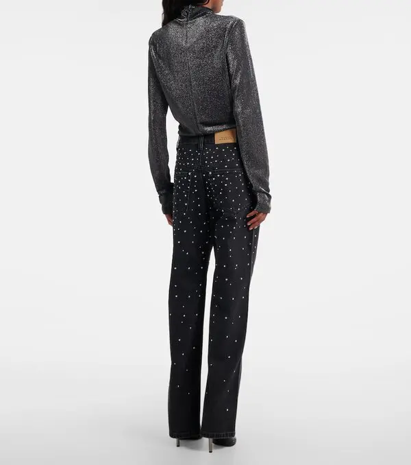 MARANT ETOILE Embellished Straight Jeans