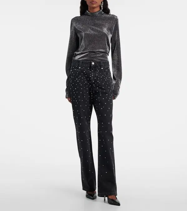 MARANT ETOILE Embellished Straight Jeans