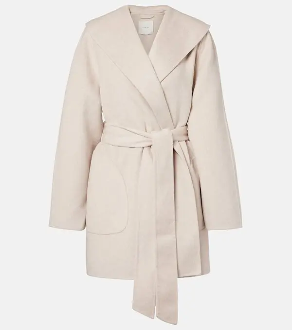 Varley Edgemere Wool-blend Wrap Jacket - Beige