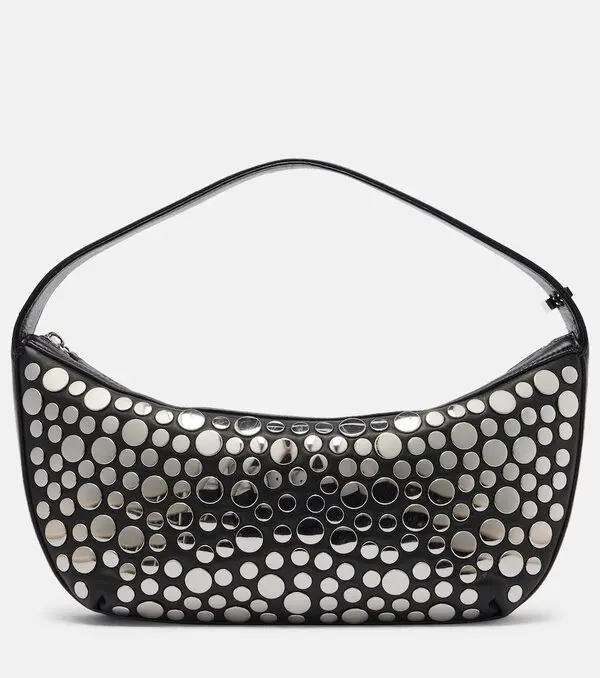 Staud Demy Small Studded Shoulder Bag - Black