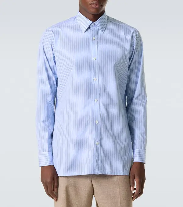 Charvet Striped Cotton Poplin Shirt